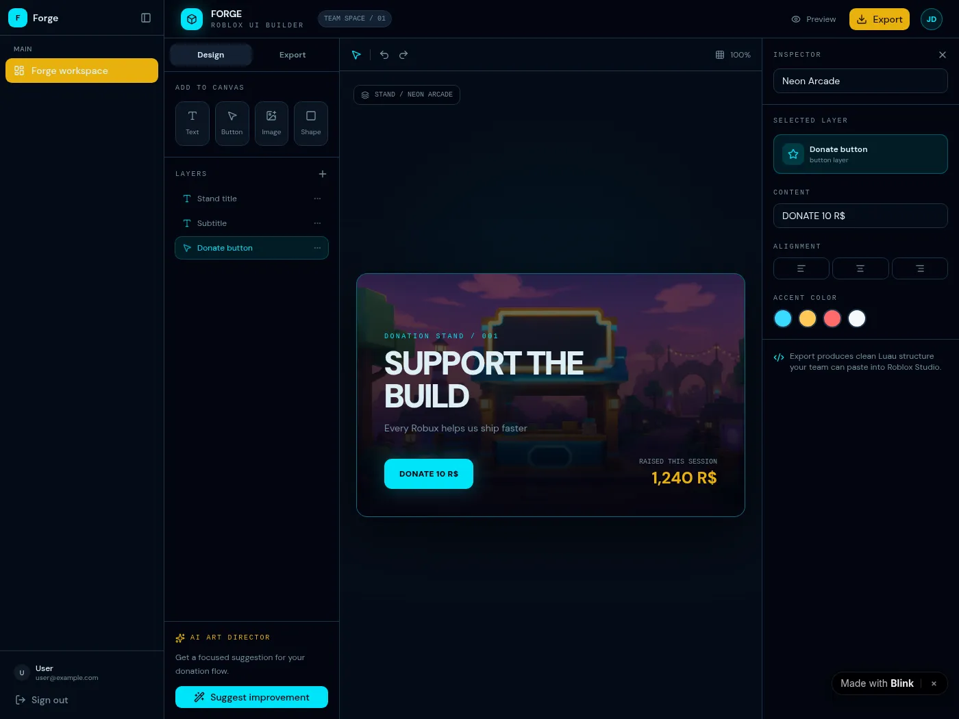 Roblox UI Forge