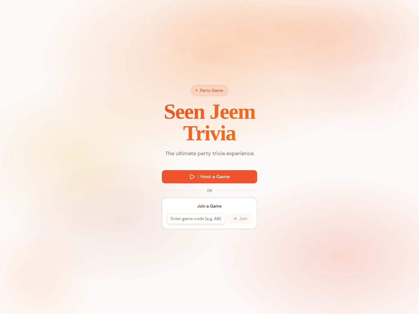 Seen Jeem Trivia Game