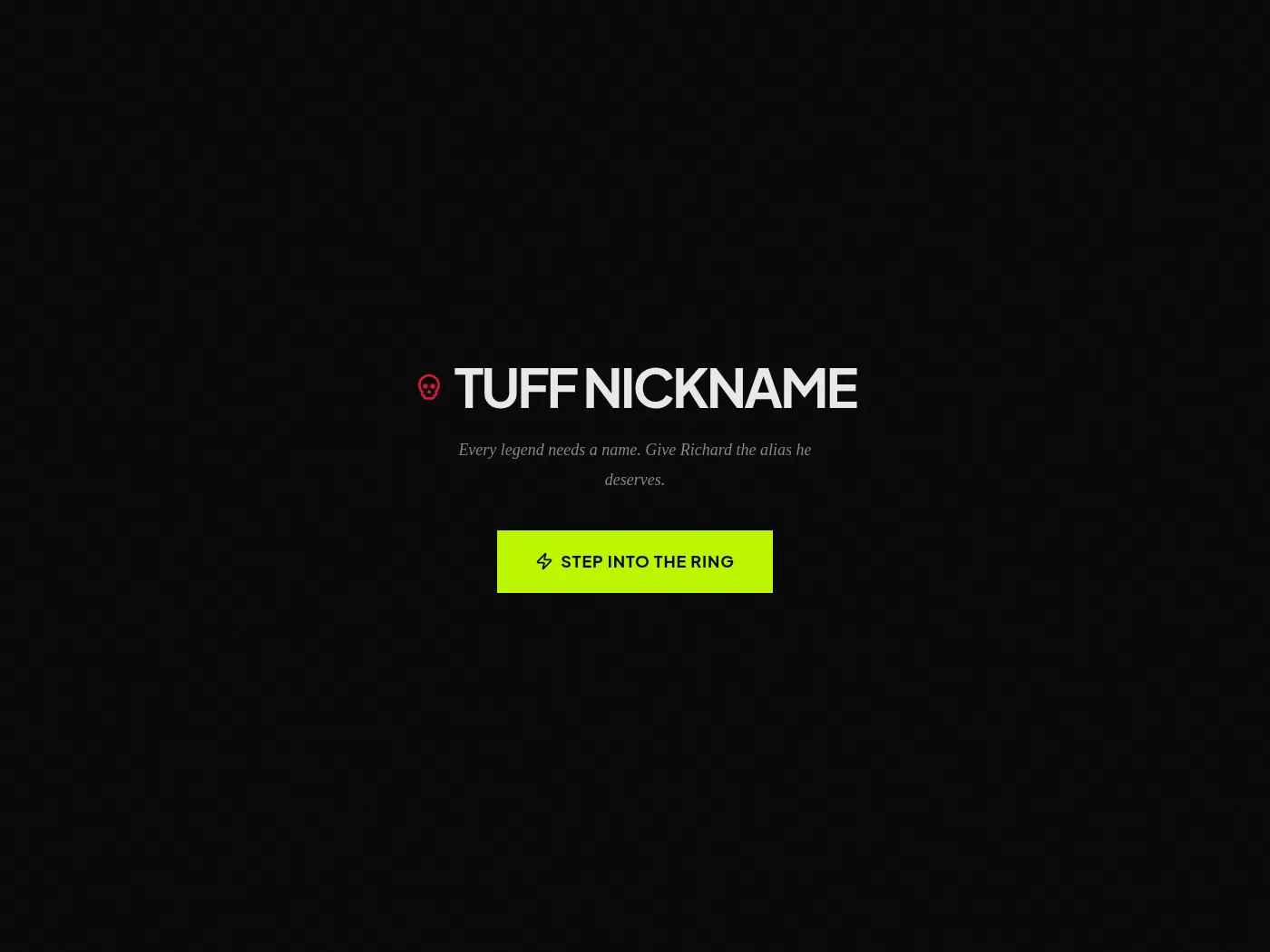Tuff Nickname Generator