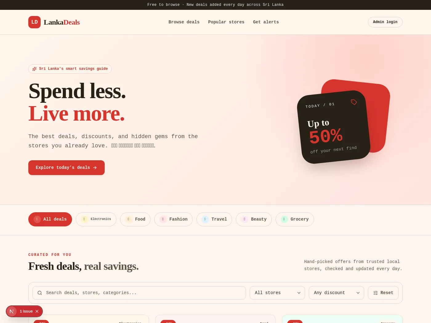 LankaDeals Savings Site