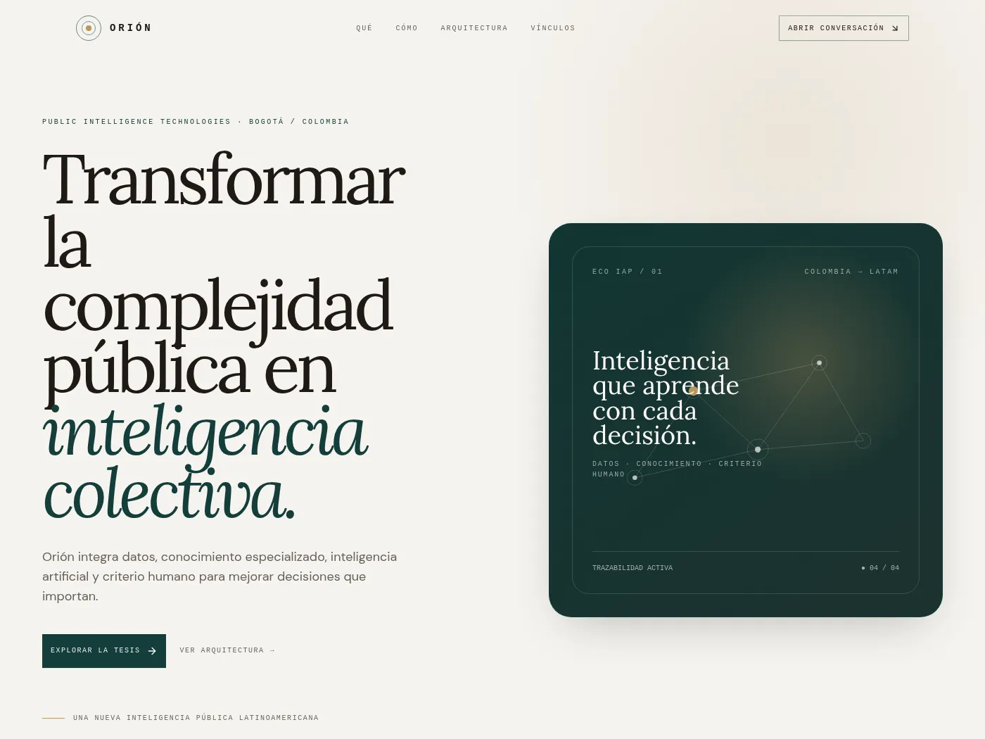 Orión Insight Portal