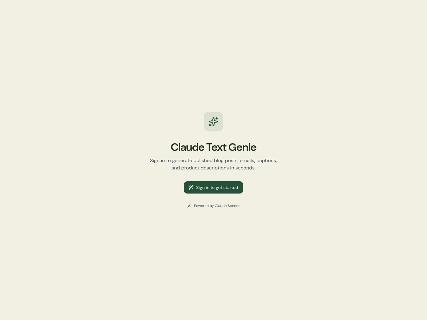 Claude Text Genie