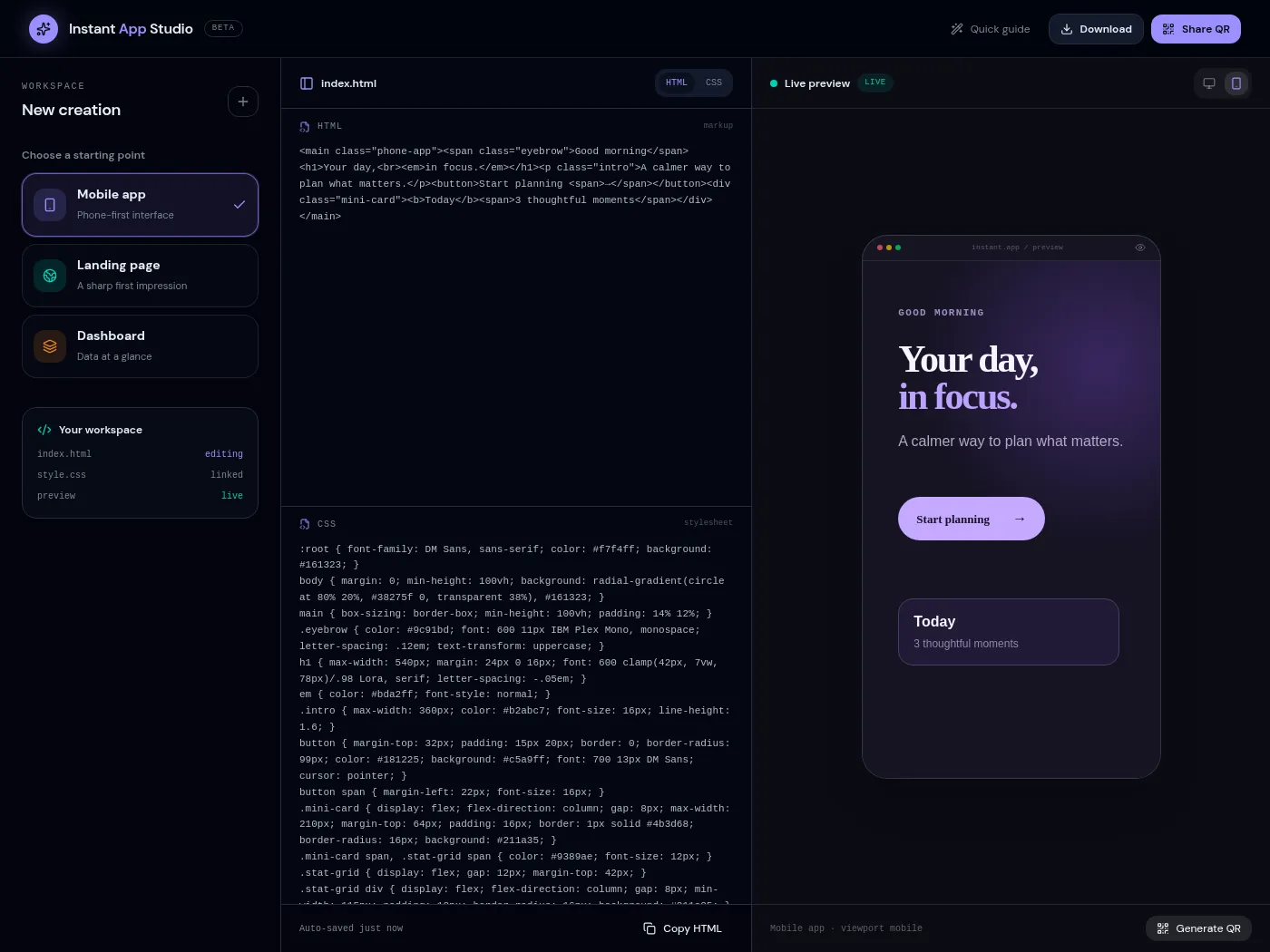 Instant App Studio