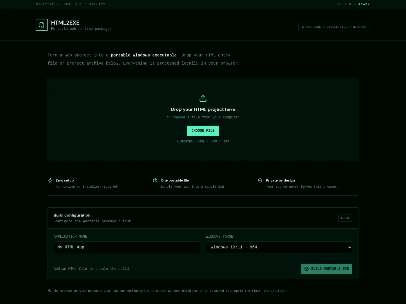 HTML2EXE Converter