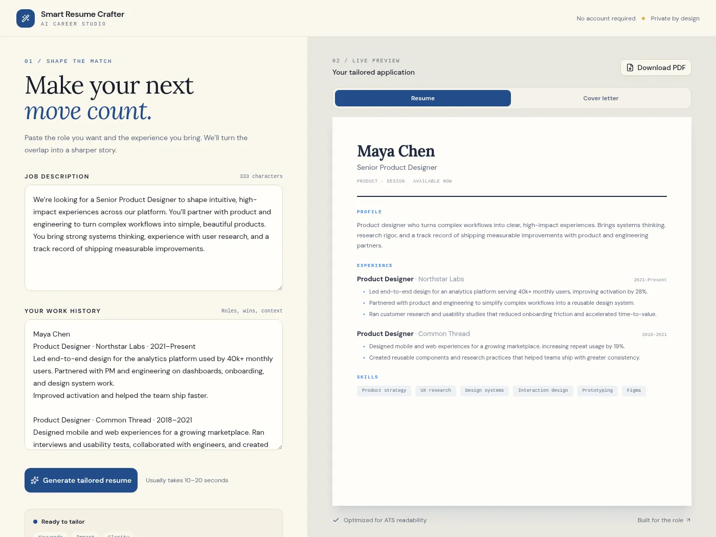 Smart Resume Crafter