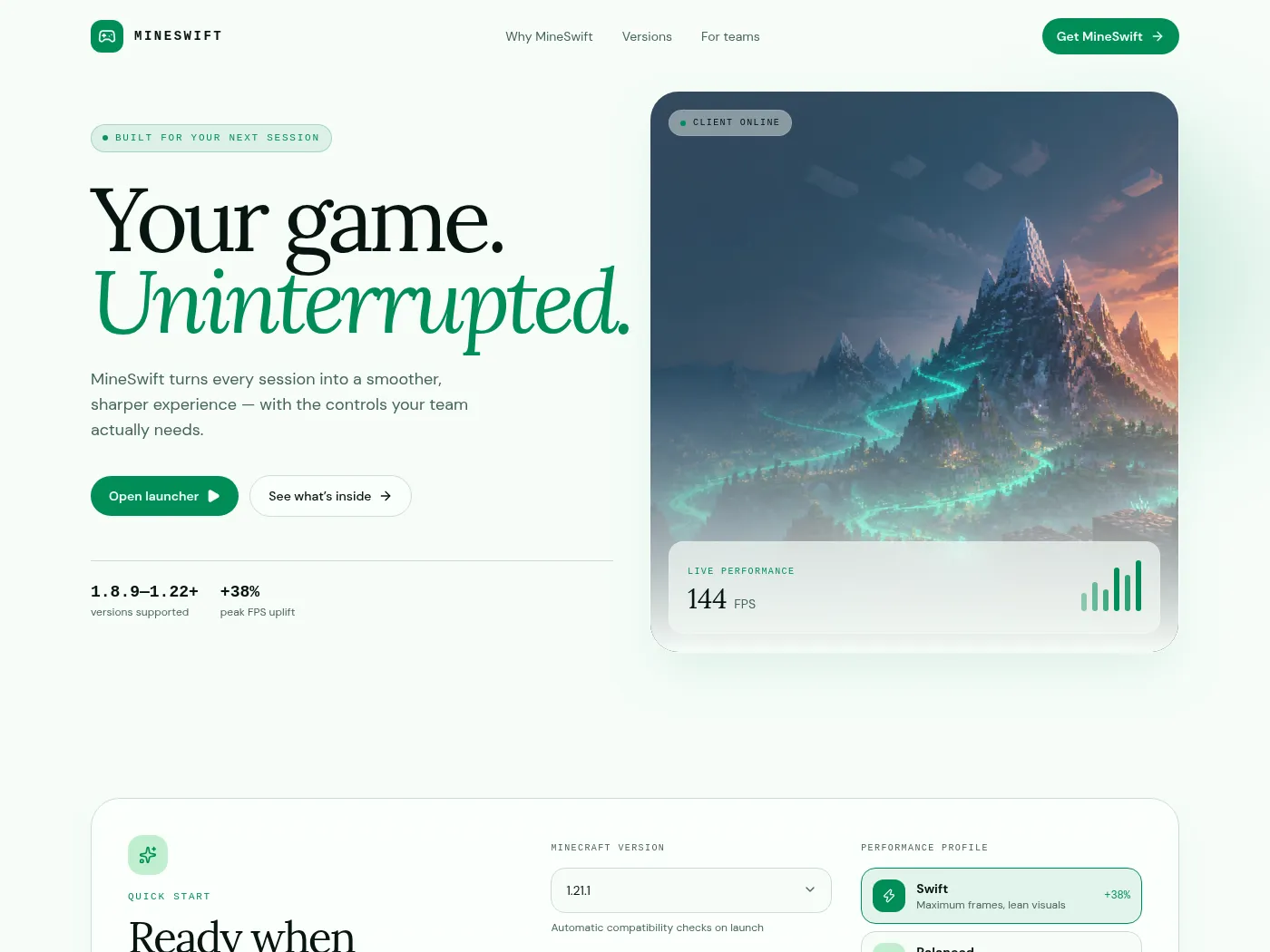 MineSwift Client