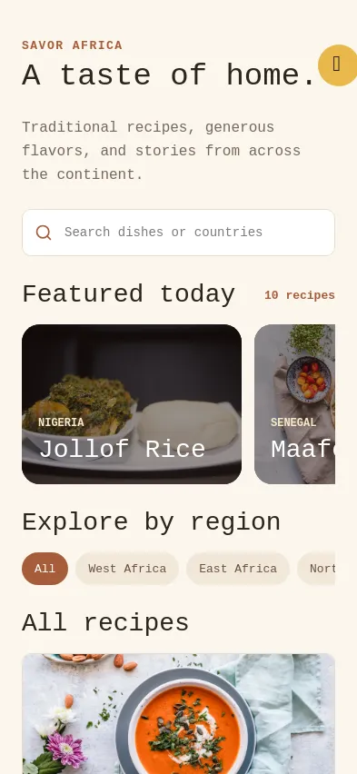 African Recipe App