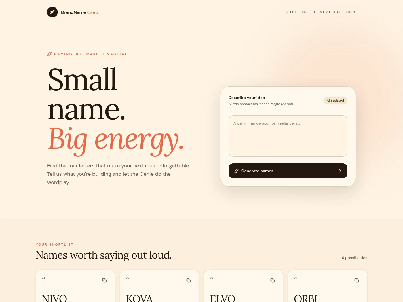 BrandName Genie