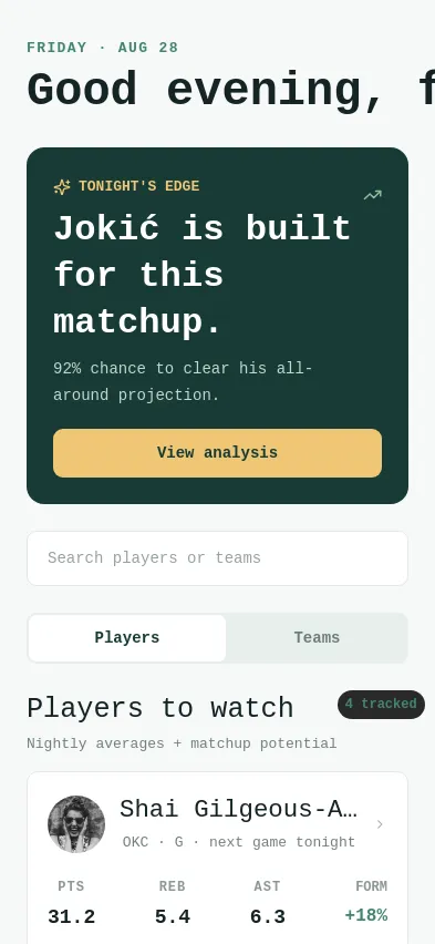 HoopTracker Mobile