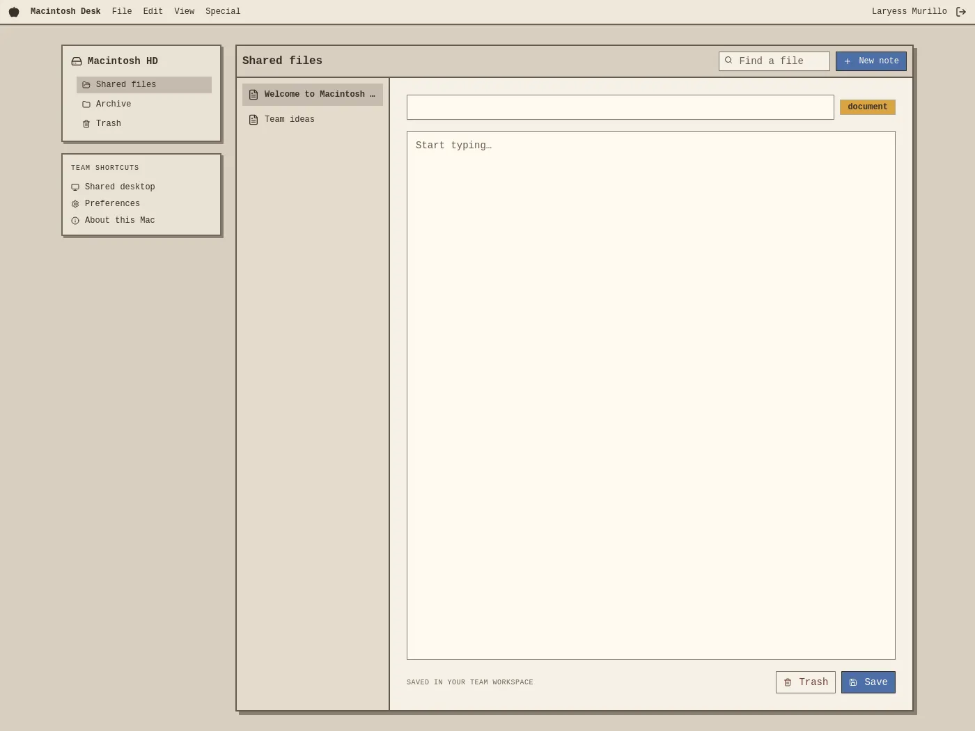 Mac OS Web Simulator