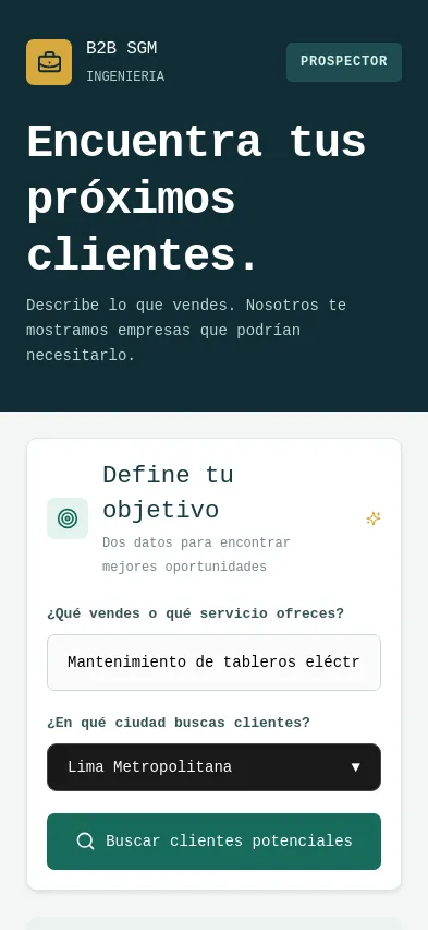 B2B SGM Ingenieria App