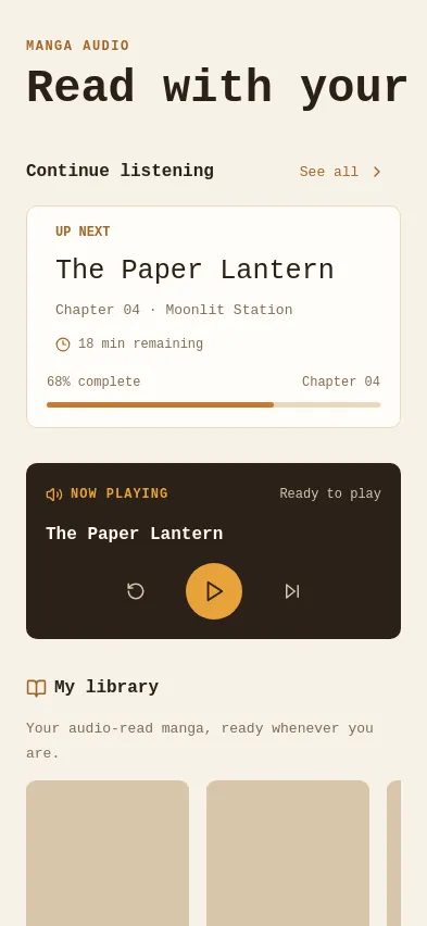 Manga Audio Reader