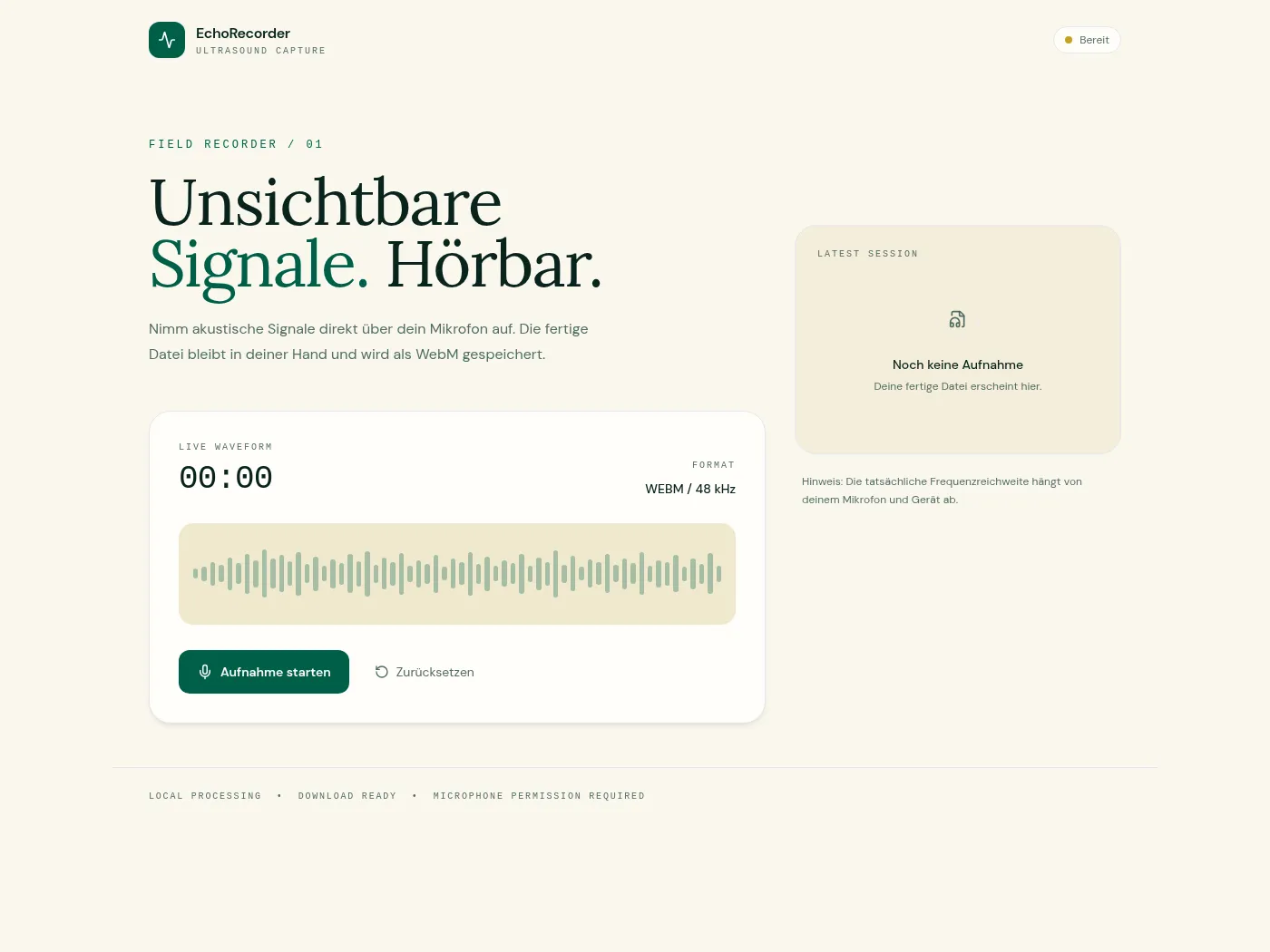 EchoRecorder Web