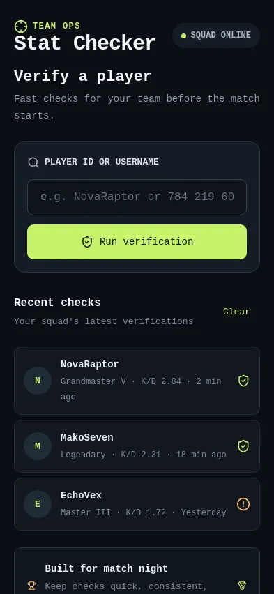 CODM Stat Checker