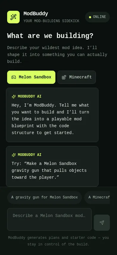 ModBuddy AI App