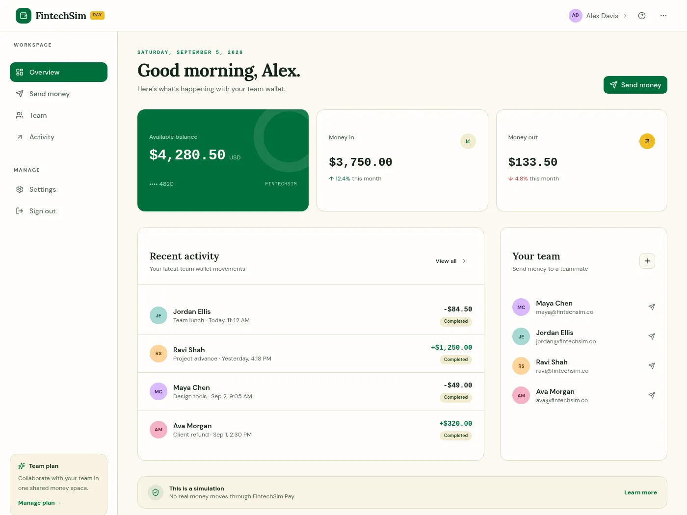 FintechSim Pay
