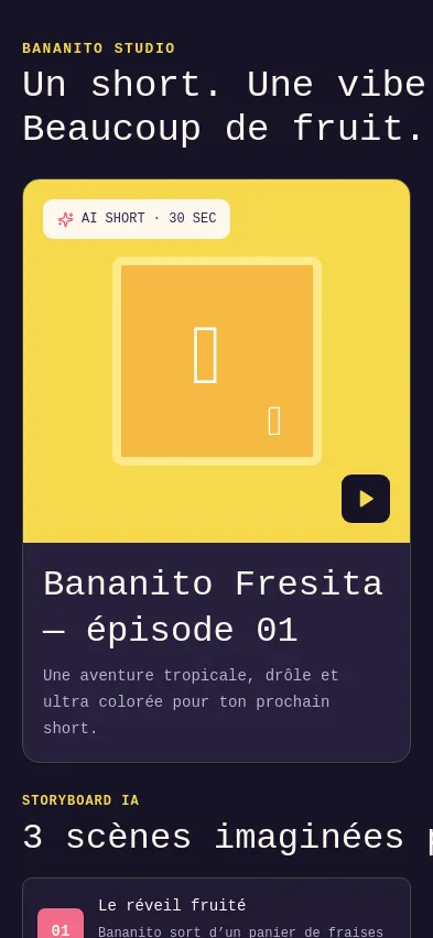 Bananito Fresita AI Shorts