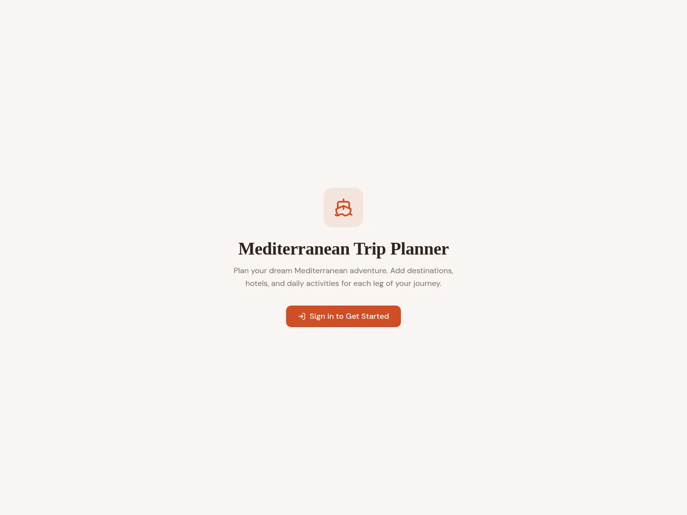 Mediterranean Trip Planner