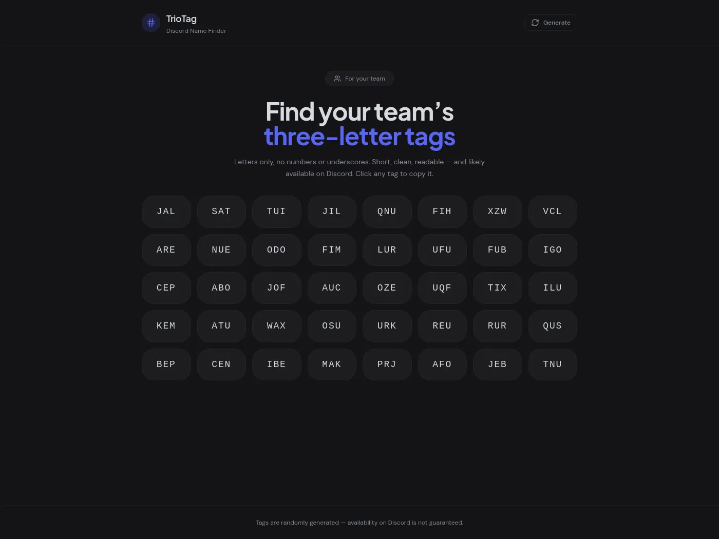 TrioTag Discord Finder