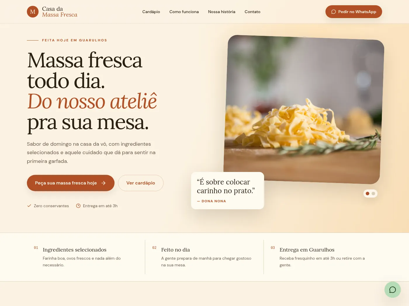 Casa da Massa Fresca Site