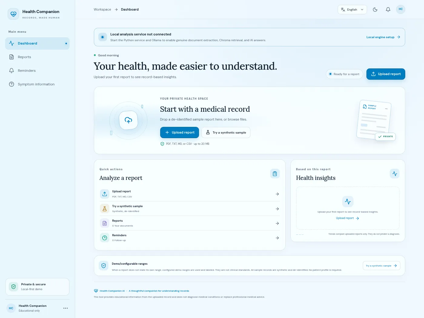 Health Companion AI