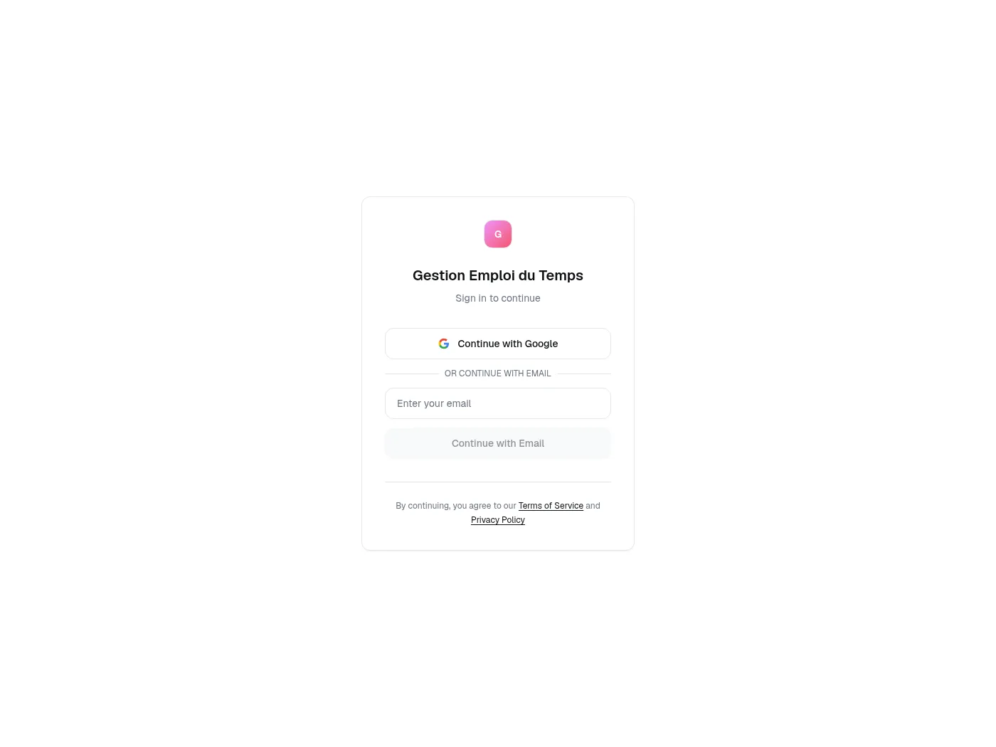 Gestion Emploi du Temps