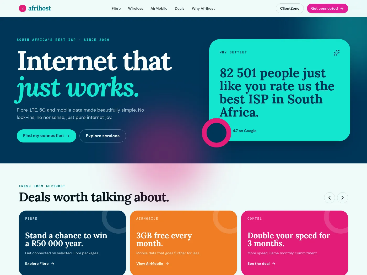 Afrihost Redesign Pro