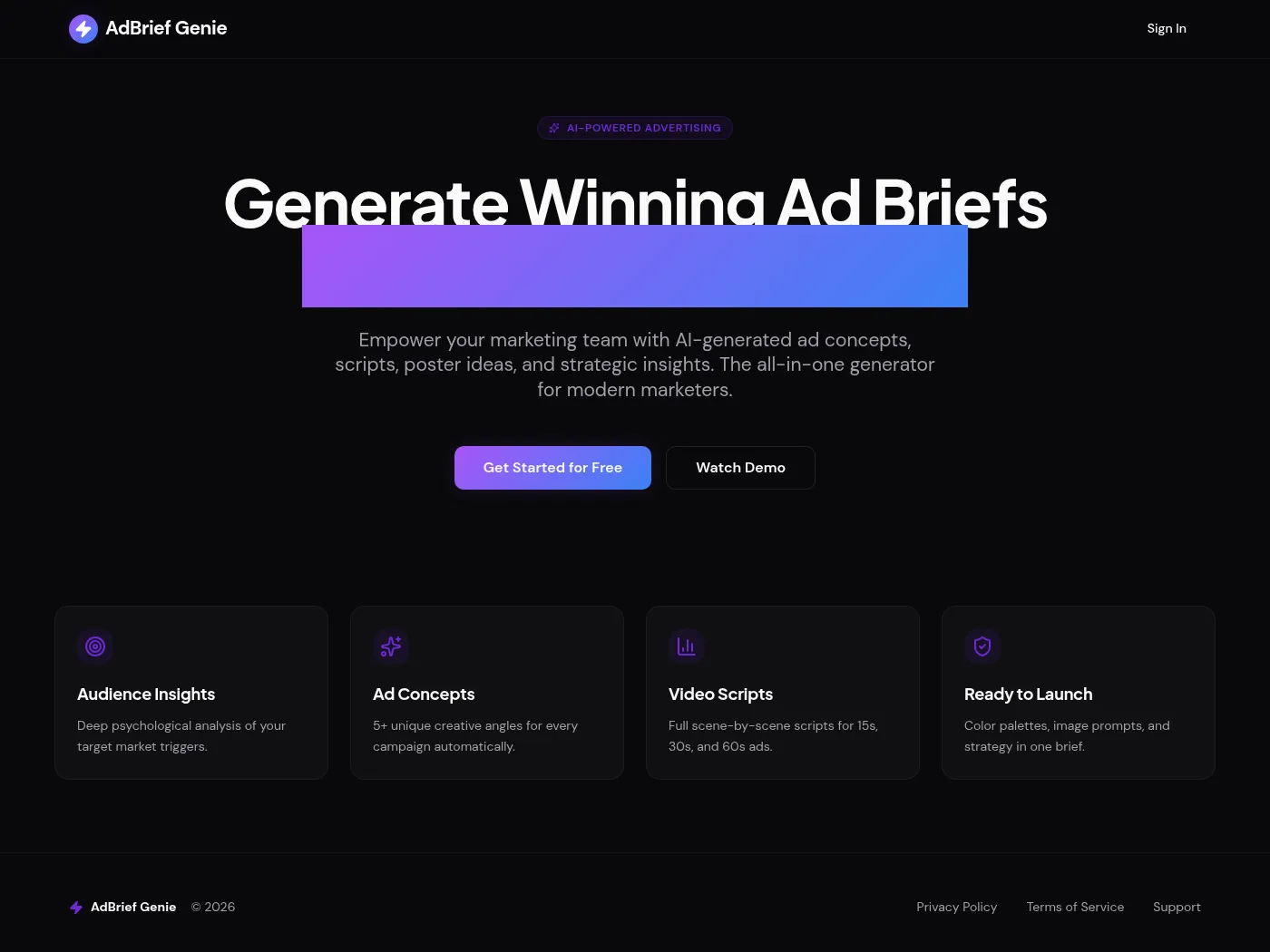 AI Ad Brief Genie