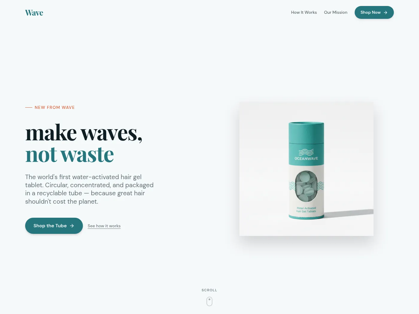 Wave Haircare Landing