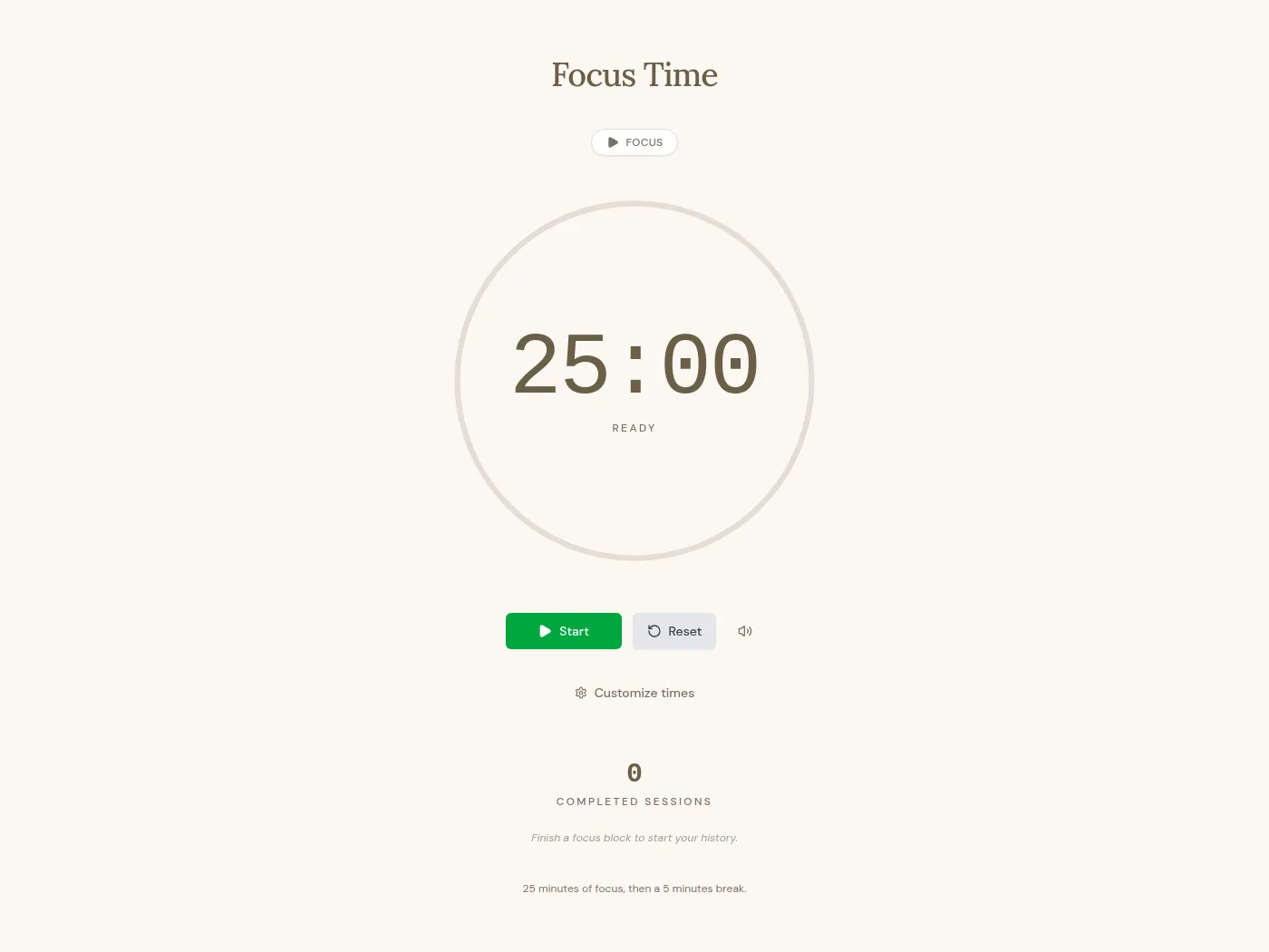 Simple Pomodoro Timer