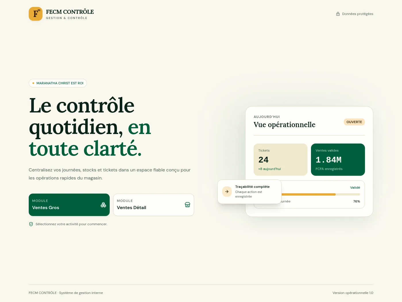 FECM CONTRÔLE Stock Manager