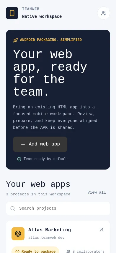 TeamWeb Native App