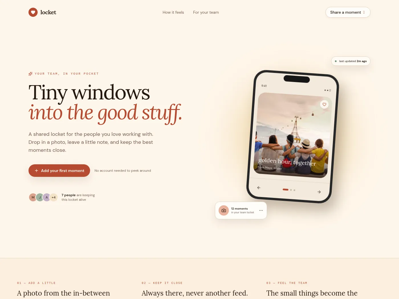 Locket Widget Web App