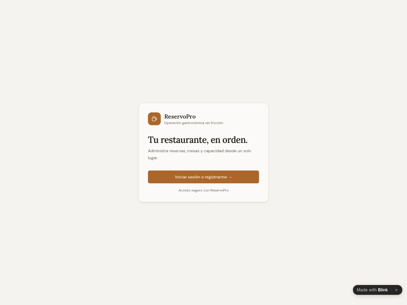 ReservoPro SaaS Restaurante