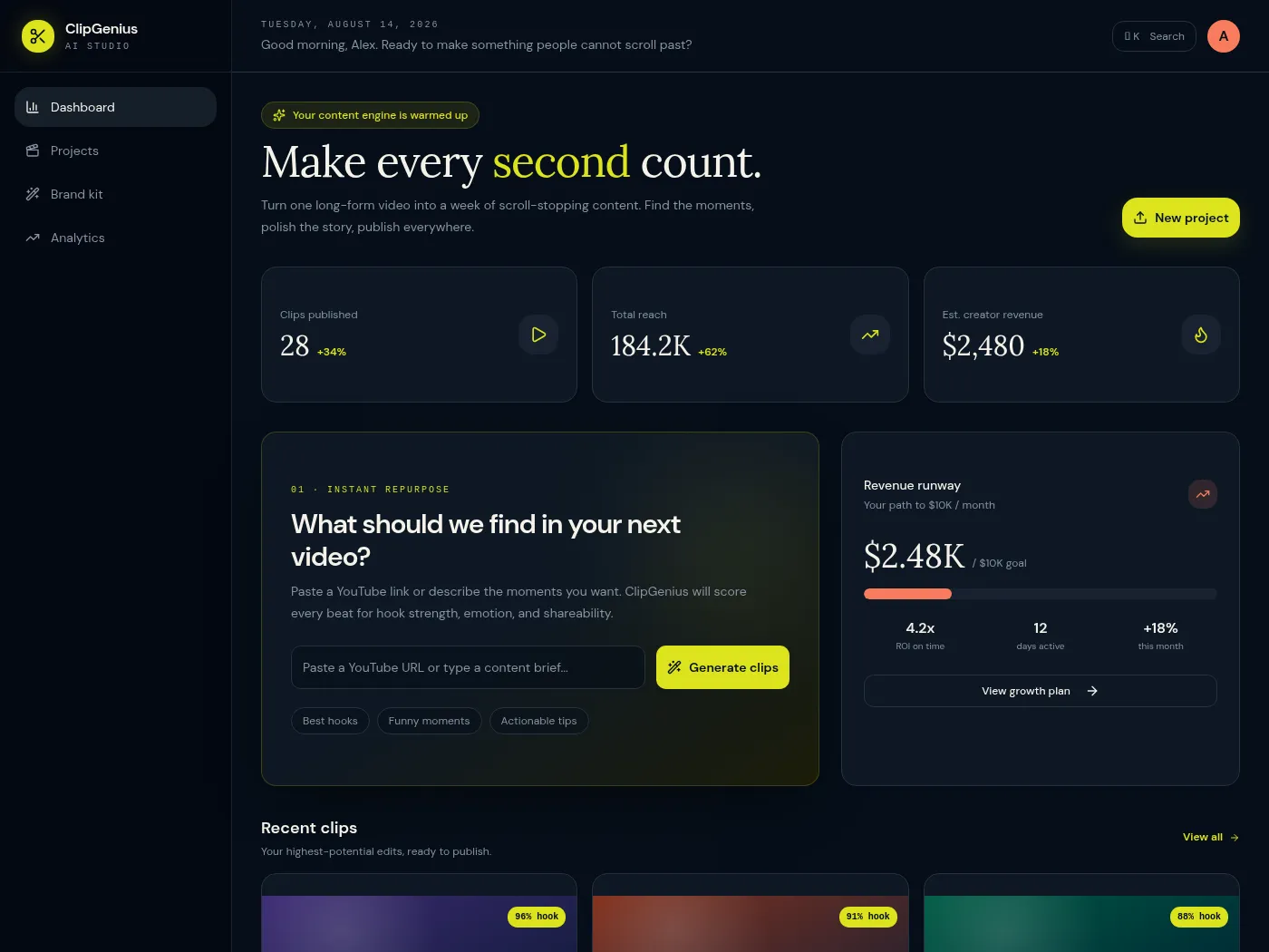 ClipGenius AI Studio
