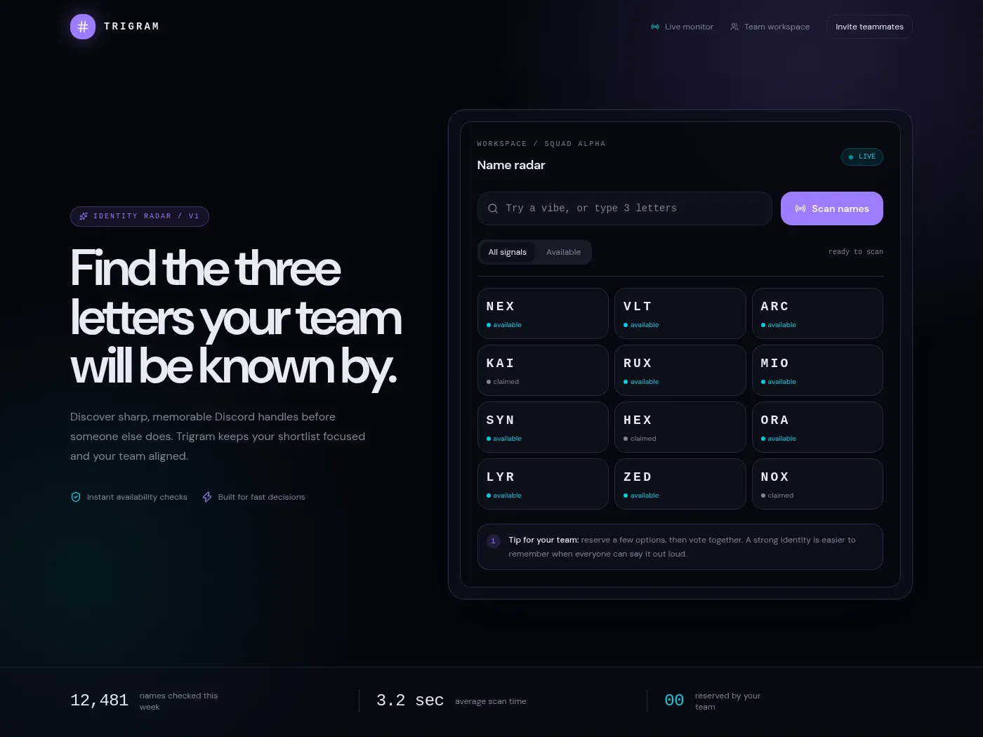 Discord Name Finder