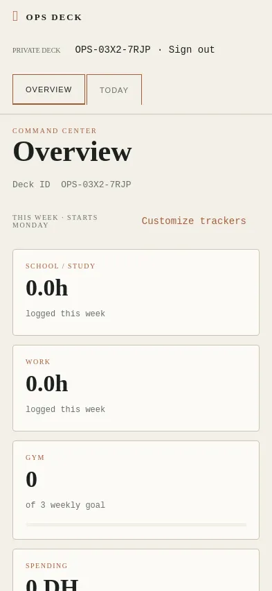 Ops Deck Mobile