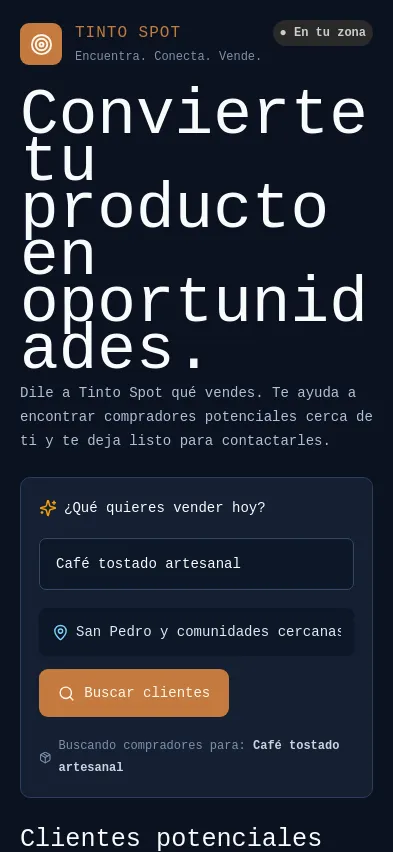 Tinto Spot Finder
