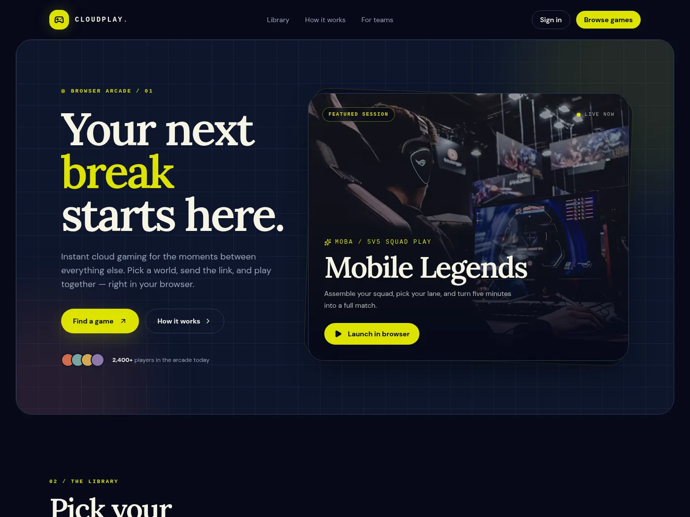 CloudPlay Arcade