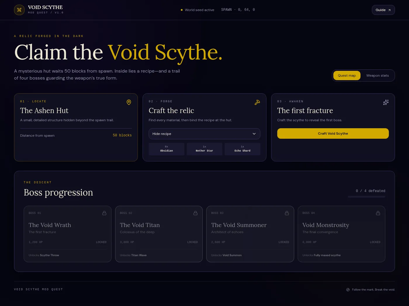 Void Scythe Mod Quest