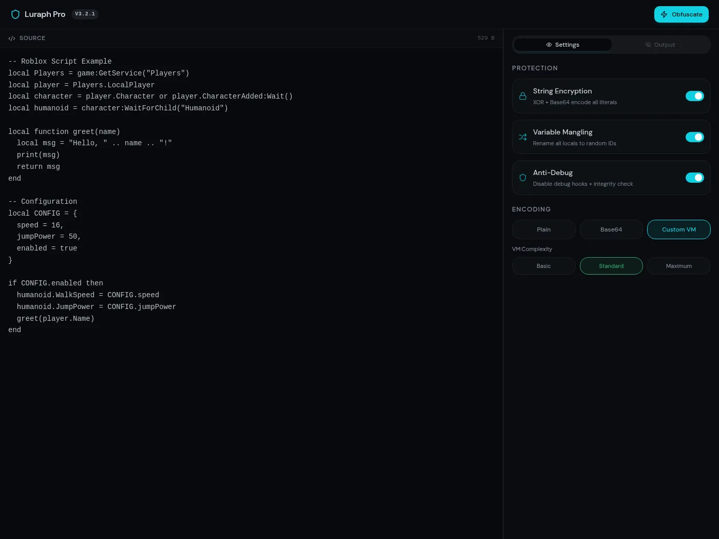 Luraph Pro Obfuscator