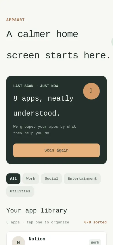 AppSort Wizard