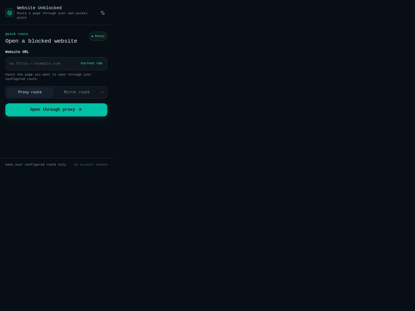 Website Unblocked Extension