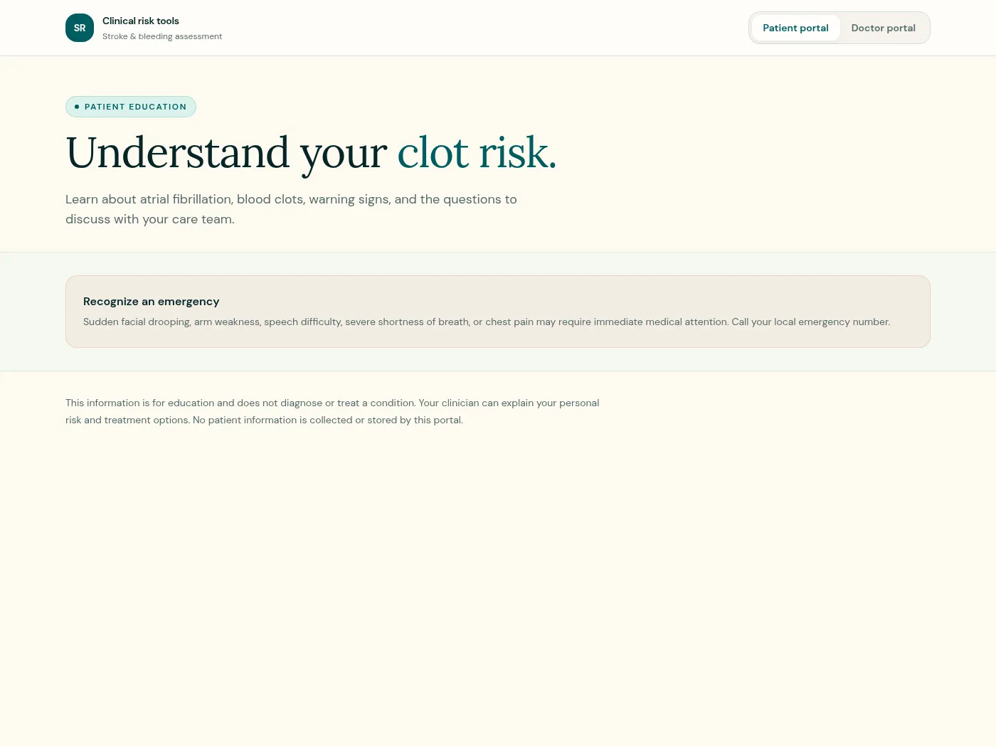 Stroke & Bleed Risk Calculator