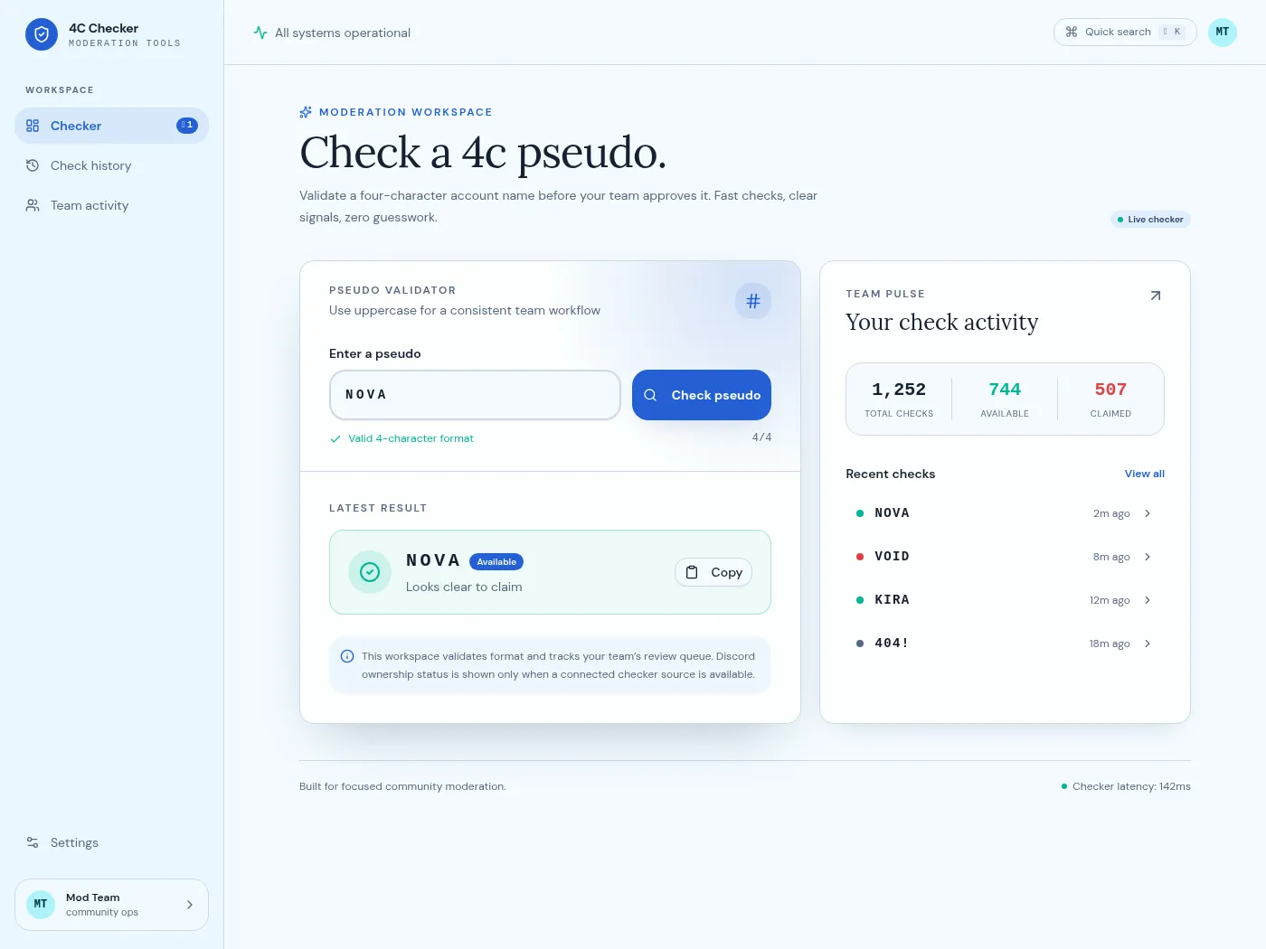Discord 4C Checker