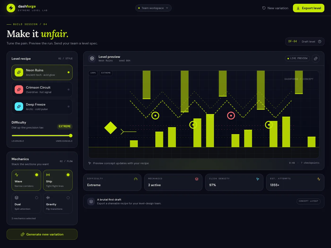 DashForge Level Maker