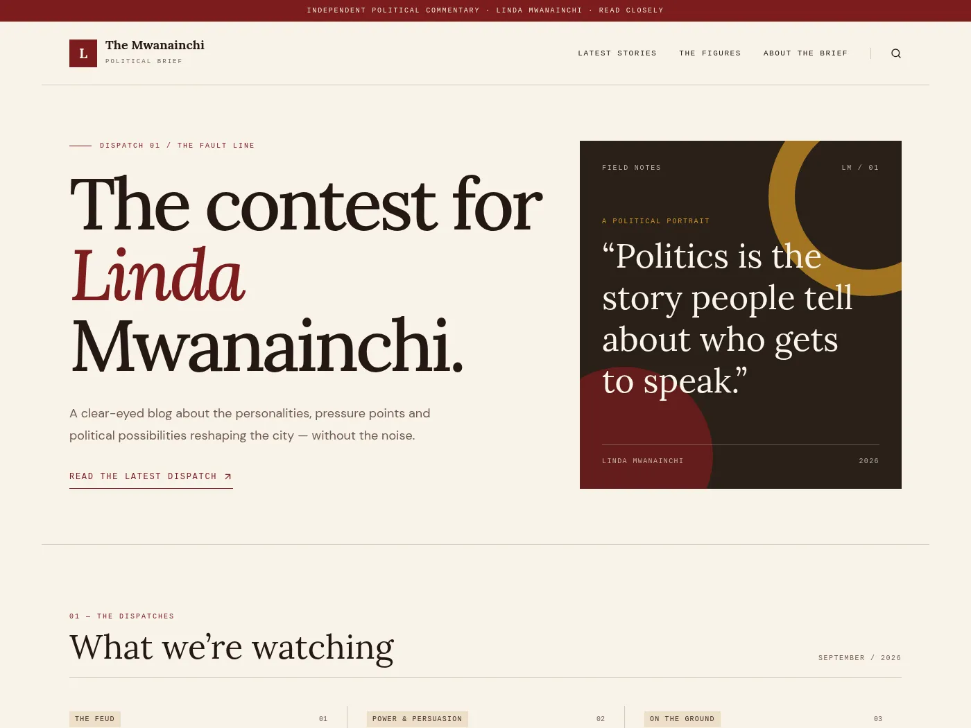 Linda Mwanainchi Politics Blog