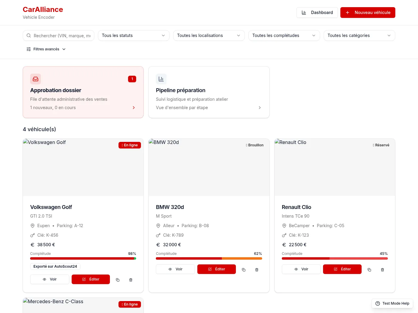 CarAlliance Vehicle Encoder – Next-Gen Car Data Entry App
