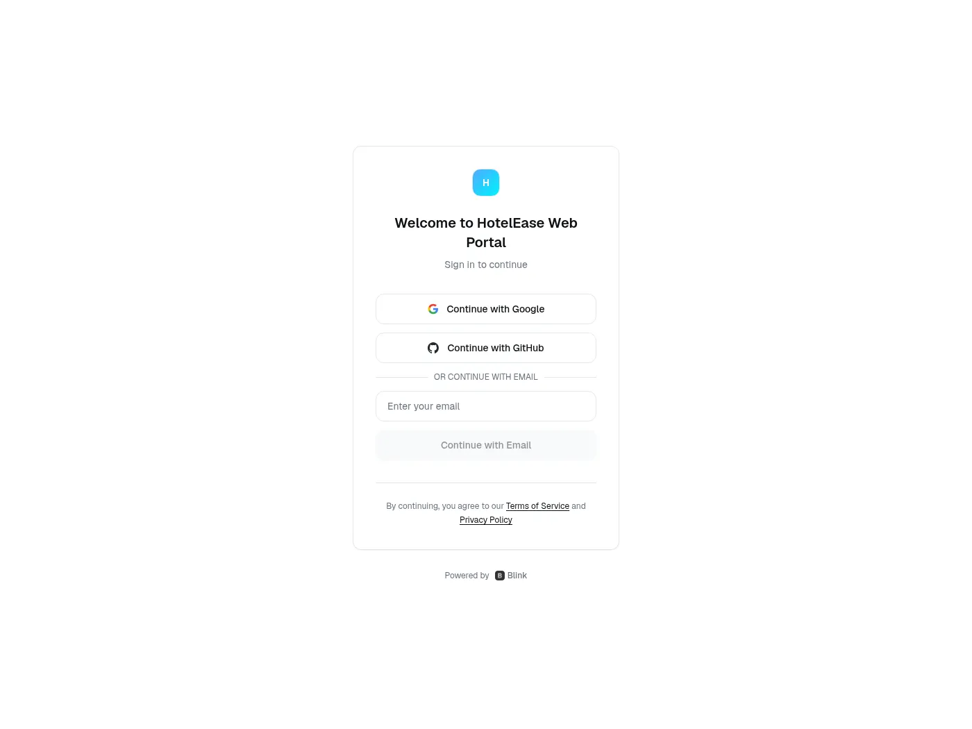 HotelEase Web Portal