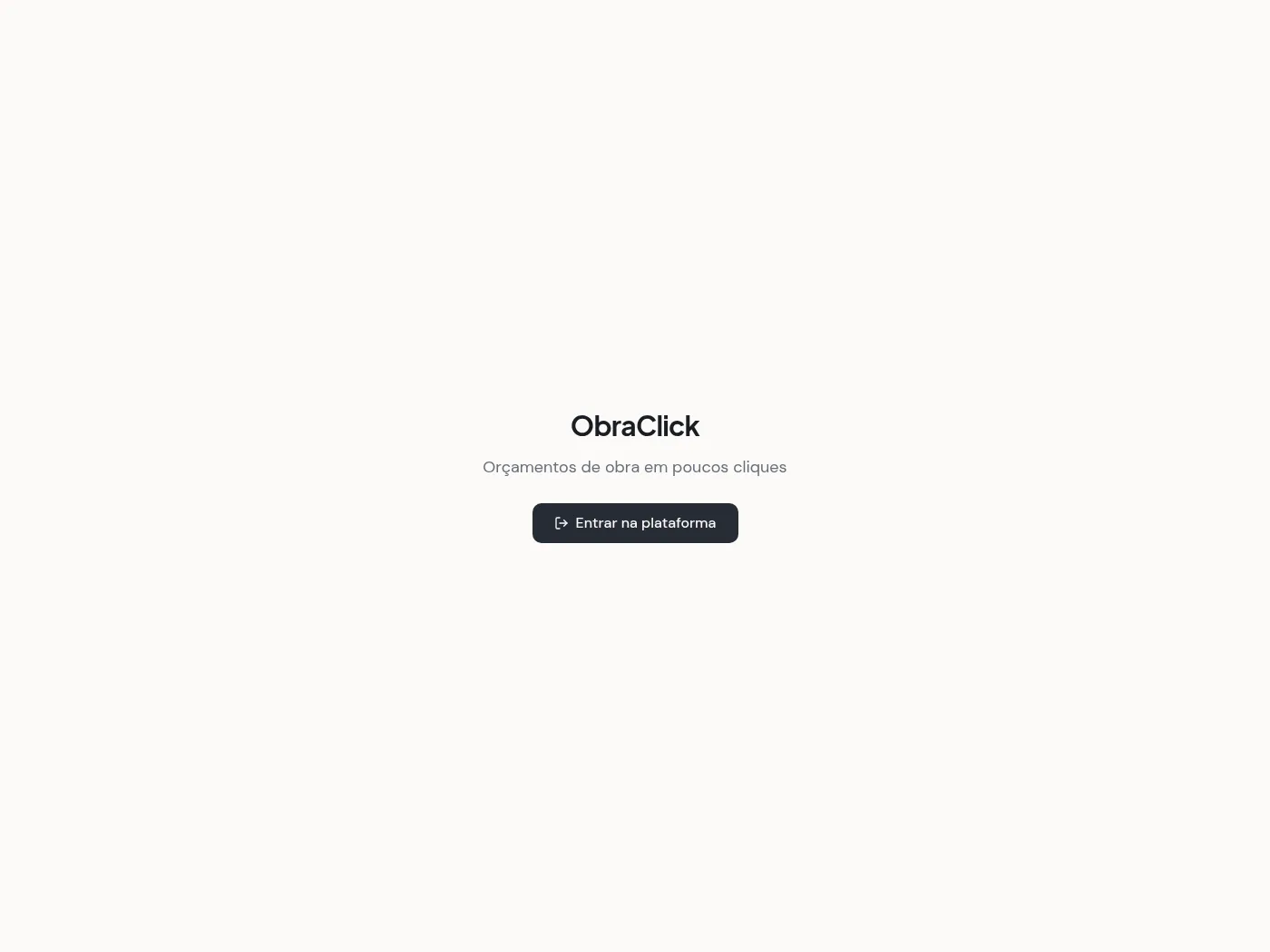 ObraClick SaaS de Orçamentos